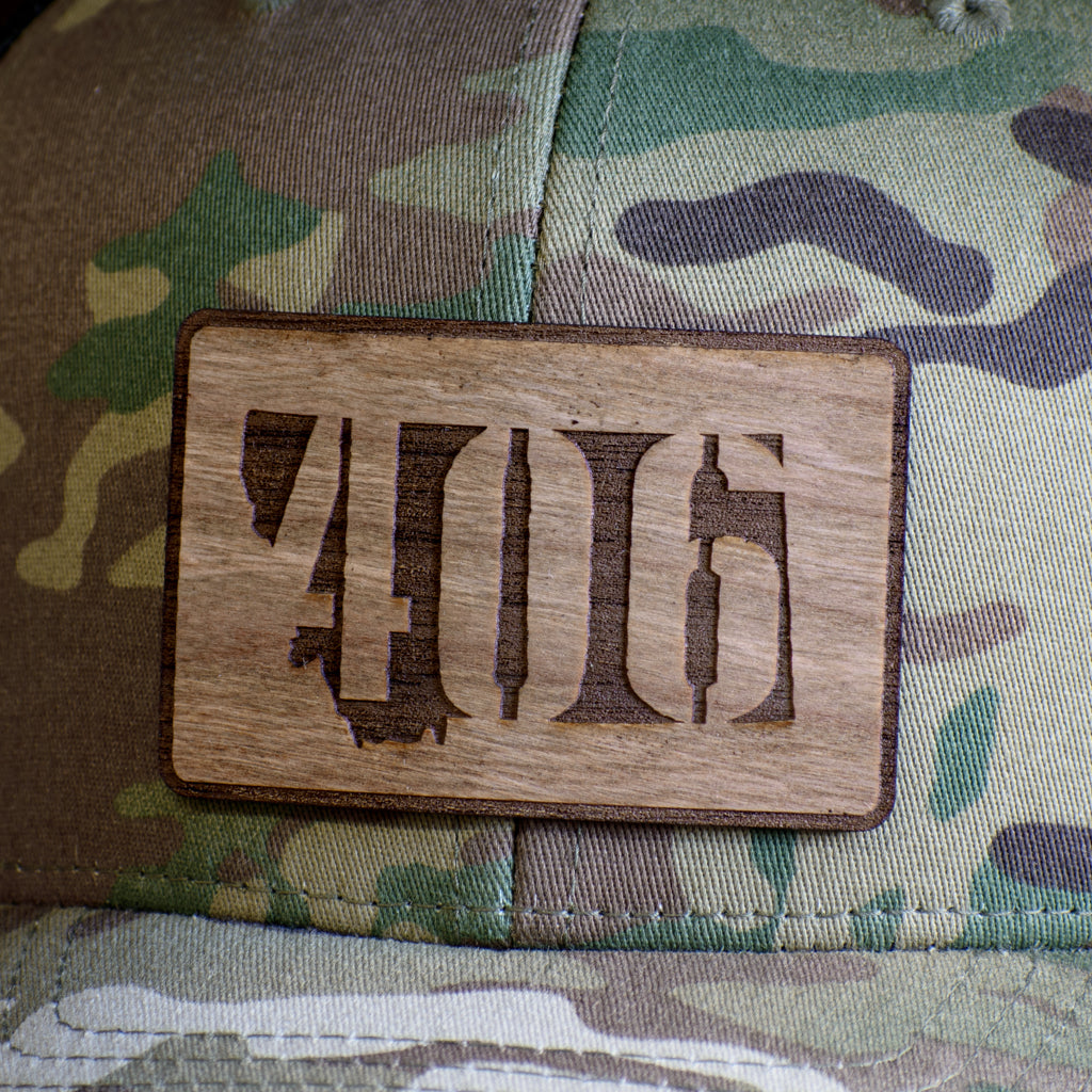 Wooden Patch Snapback Trucker | Montana 406 Snapback Hat | Union ...